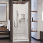 DreamLine Flex 32" x 76.75" Square Pivot Shower Enclosure with Base Included | Wayfair